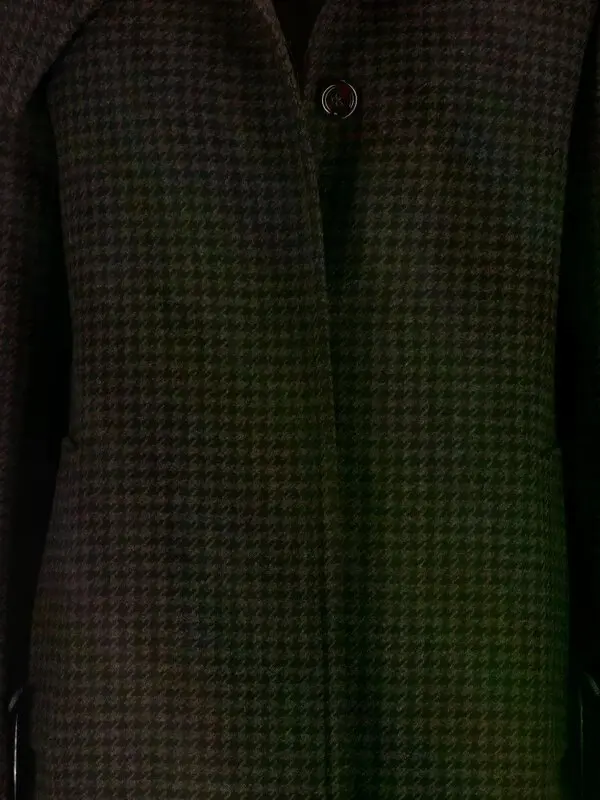Tagliatore Houndstooth-pattern Virgin Wool Coat