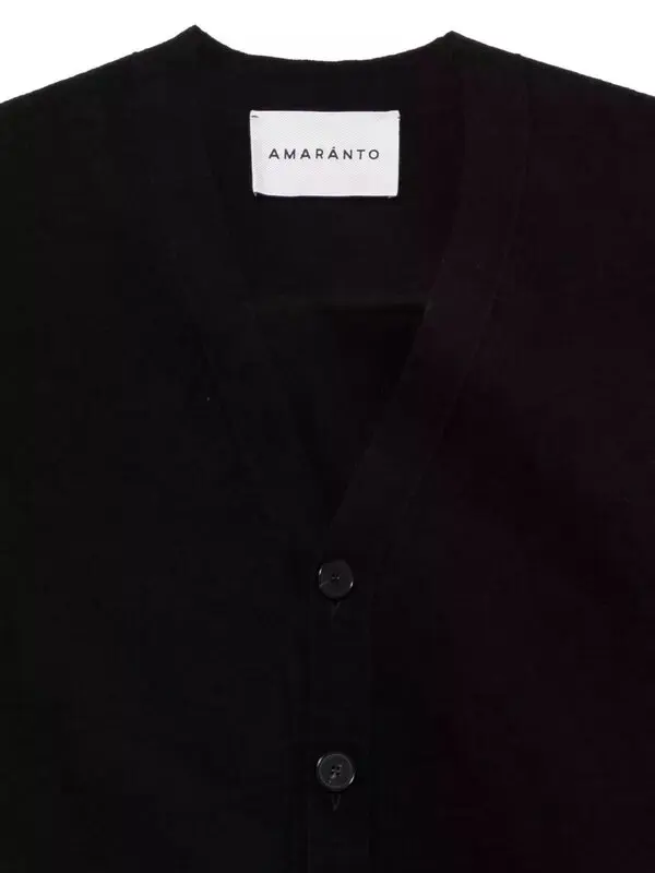 AMARANTO V-neck Button-fastening Cardigan