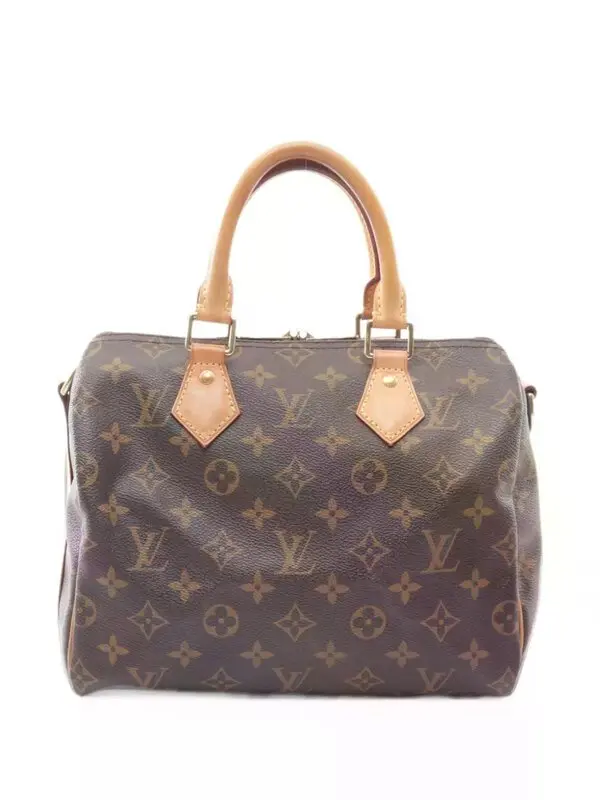 LOUIS VUITTON 2000s Speedy Bandouliere 25 Monogram Tote Bag - Brown