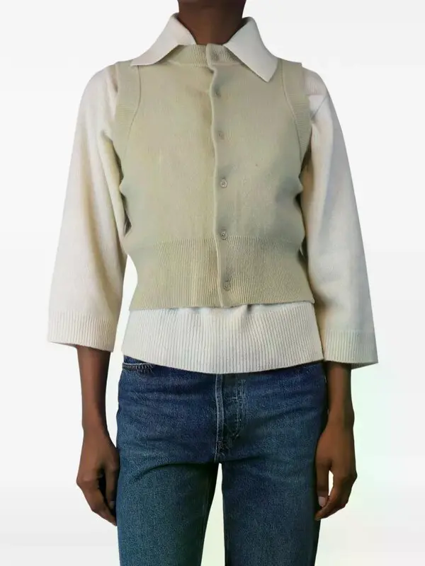 Extreme Cashmere Sleeveless Cardigan
