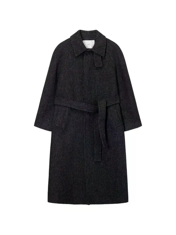 DUNST Check-pattern Belted Coat