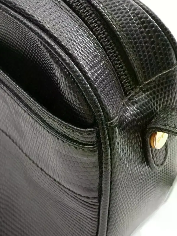 FERRAGAMO 2000s Vara Lizard-embossed Shoulder Bag