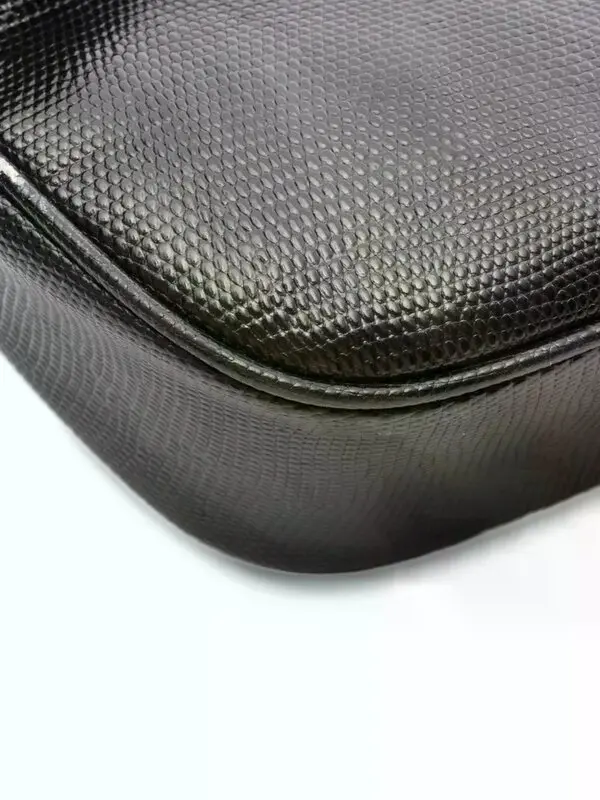 FERRAGAMO 2000s Vara Lizard-embossed Shoulder Bag