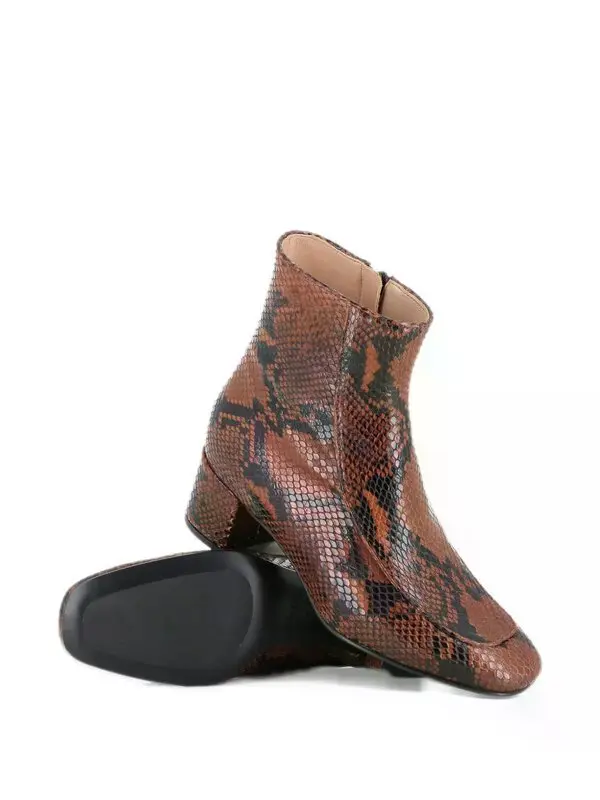 TASSINARI Wanda Snake-effect Leather Ankle Boots