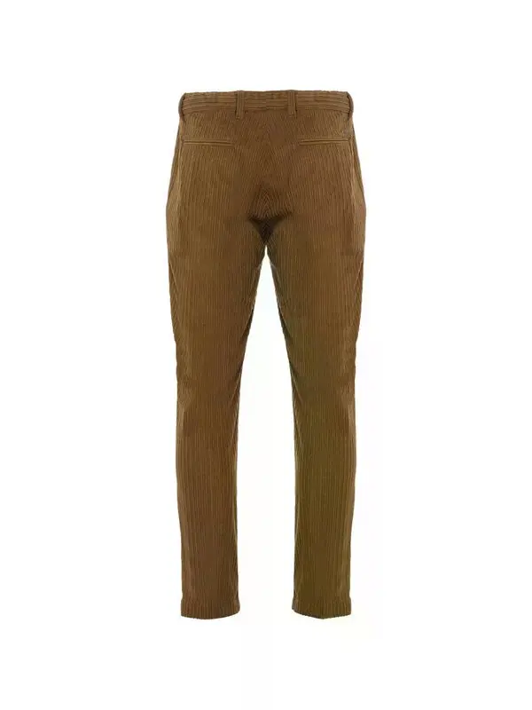 Herno Pleat-detail Corduroy Trousers - Brown