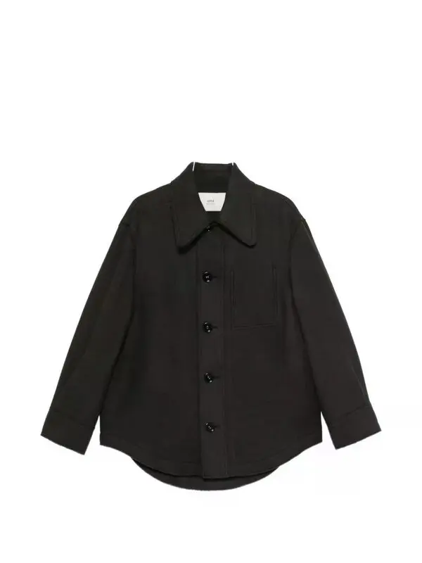 AMI Paris Button-up Shirt Jacket - Grey