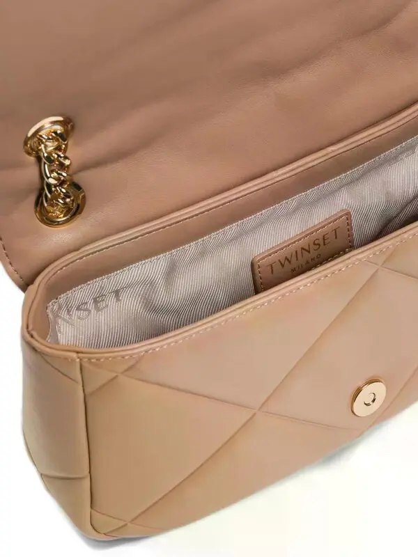 TWINSET Logo-detail Matelassé Shoulder Bag