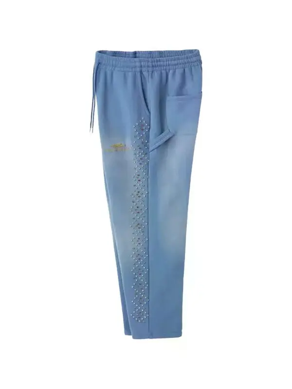 HAPPY MEMORIES DON'T DIE Crystal-embellished Track Pants