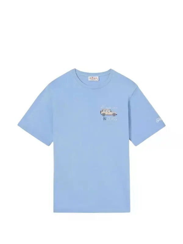 MC2 SAINT BARTH Dusty Light Portofino T-shirt With All I Need Is A G-in Class Embroidery