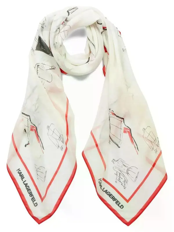 Karl Lagerfeld K/essential Sketch Scarf