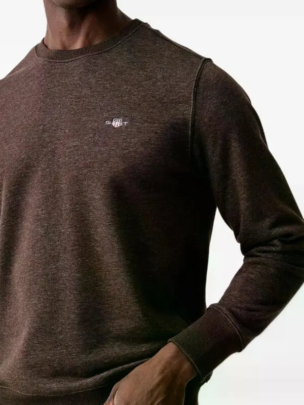 Gant Logo-embroidered Crew-neck Sweater