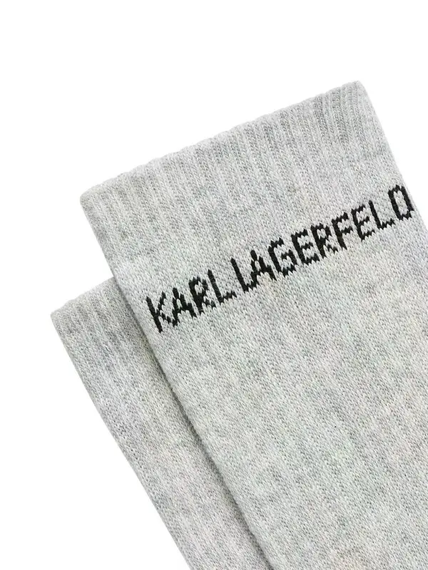 Karl Lagerfeld Logo-detail Ribbed Socks