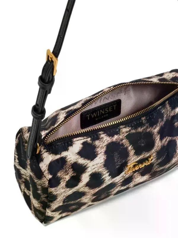 TWINSET Animalier-print Logo-plaque Shoulder Bag