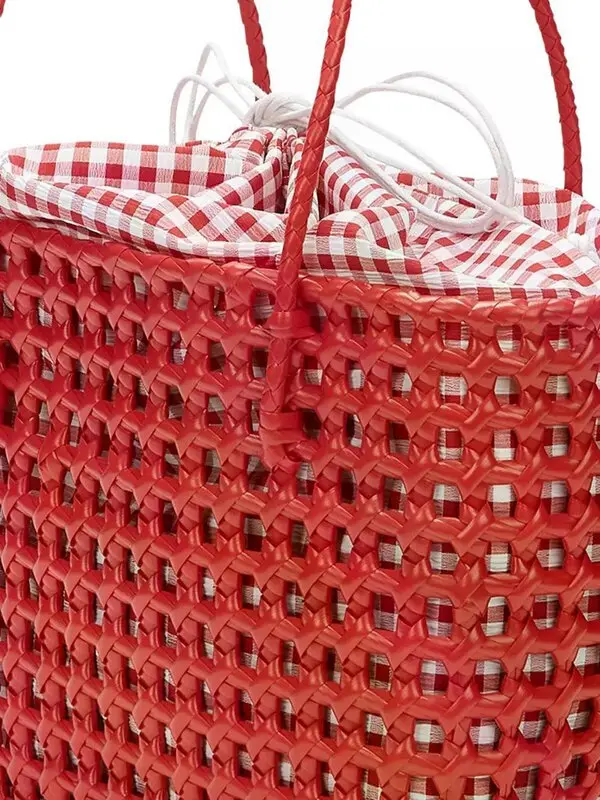 Karl Lagerfeld Ikon Gingham Basket Bag