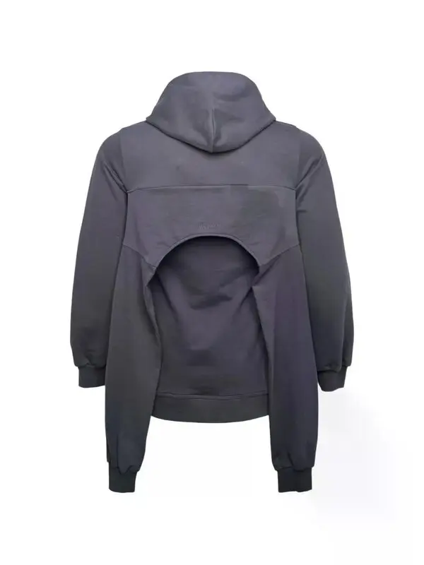 We11Done Layered-sleeve Cut-out Hoodie