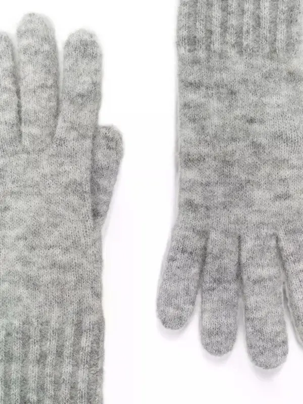 DES_PHEMMES Ribbed-knit Gloves