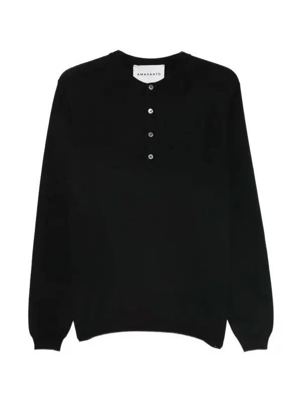 AMARANTO Henley-neck Sweater