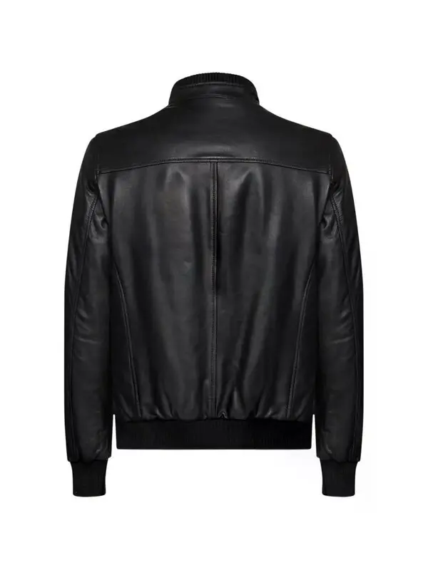 BARBA NAPOLI Zip-up Leather Jacket
