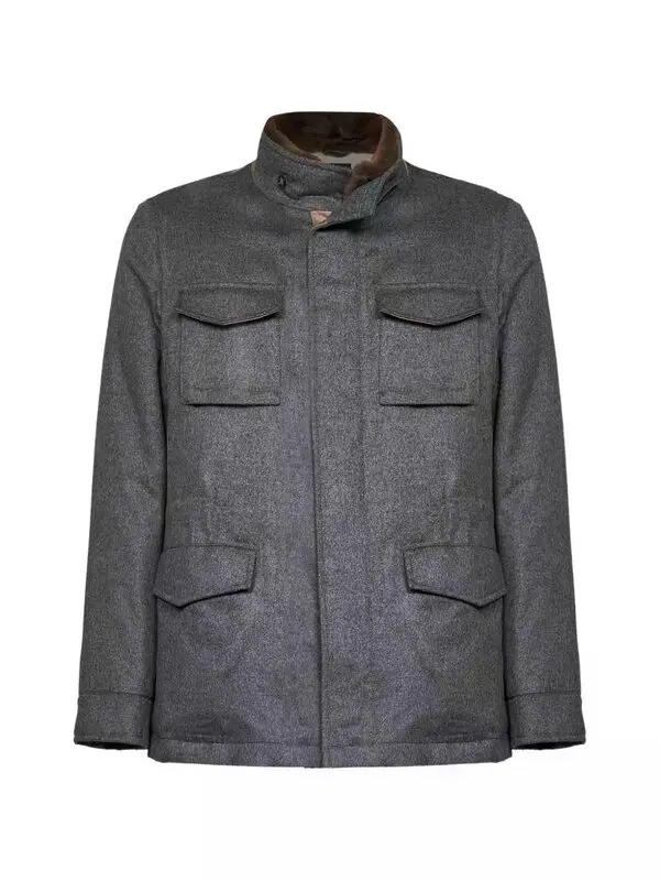 BARBA NAPOLI Fur-trimmed Field Jacket