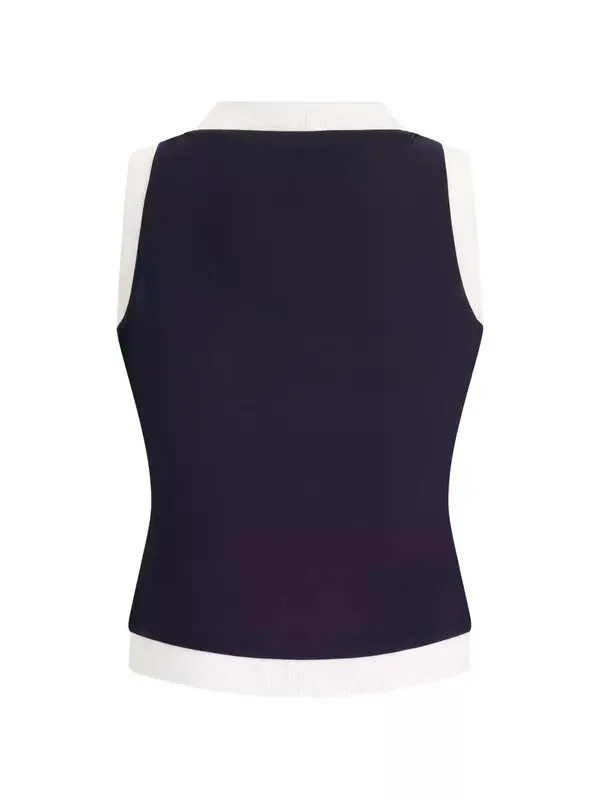 HOUSE OF GRAVITY Spencer V-neck Logo-print Gilet