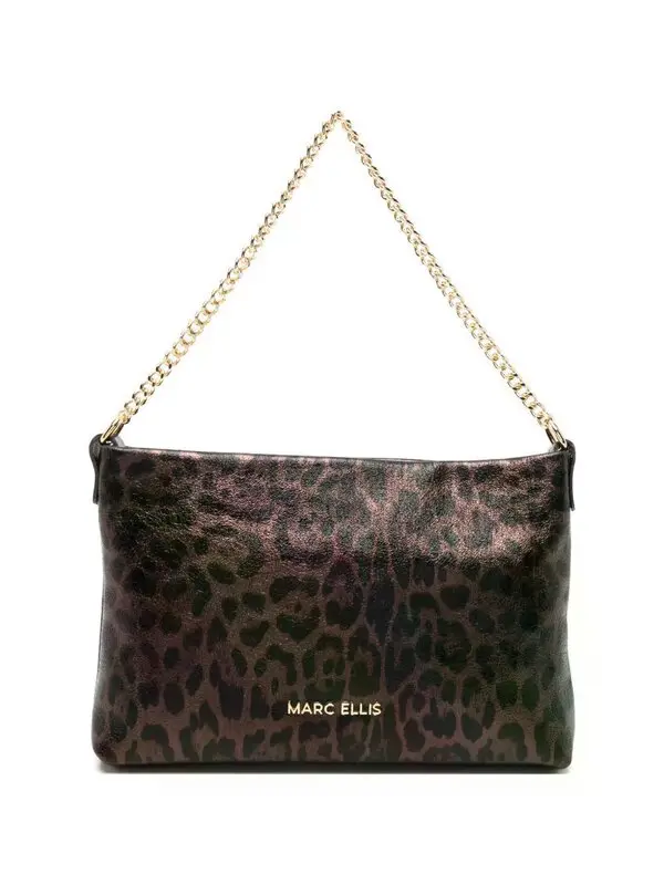 MARC ELLIS Leopard-print Chain-link Tote Bag