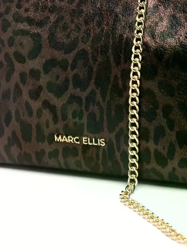 MARC ELLIS Leopard-print Chain-link Tote Bag