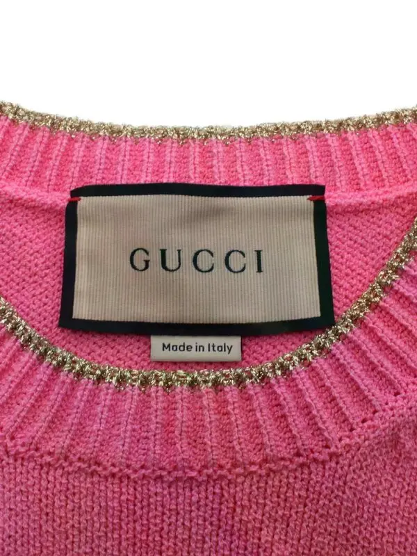Gucci 2010s Interlocking G Button Sleeveless Mini Dress