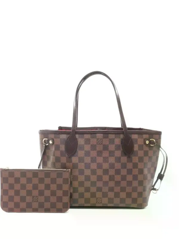 LOUIS VUITTON 2018 Neverfull Pm Damier Ebene Tote Bag - Brown