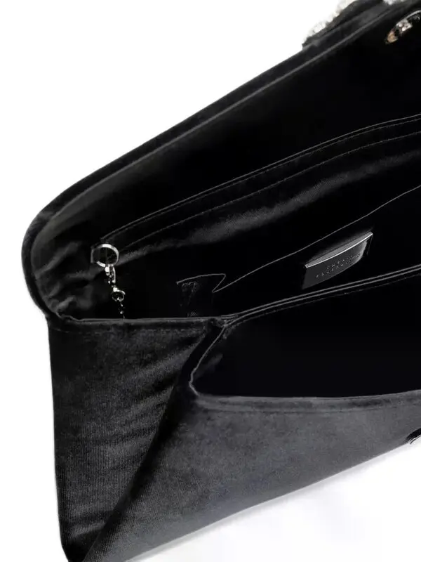 TWENTY FOURHAITCH Vintor Crystal-embellished Velvet Clutch Bag