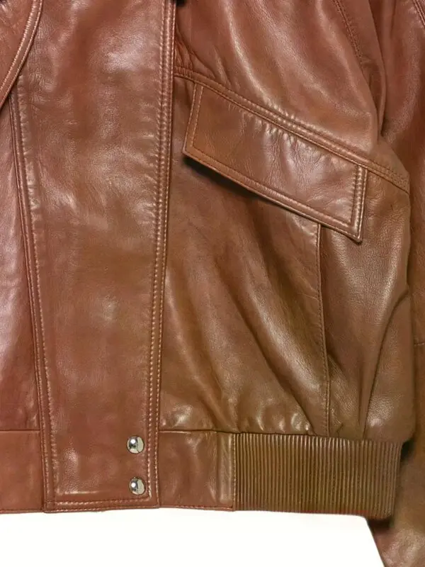 Retrofete Cropped Leather Jacket