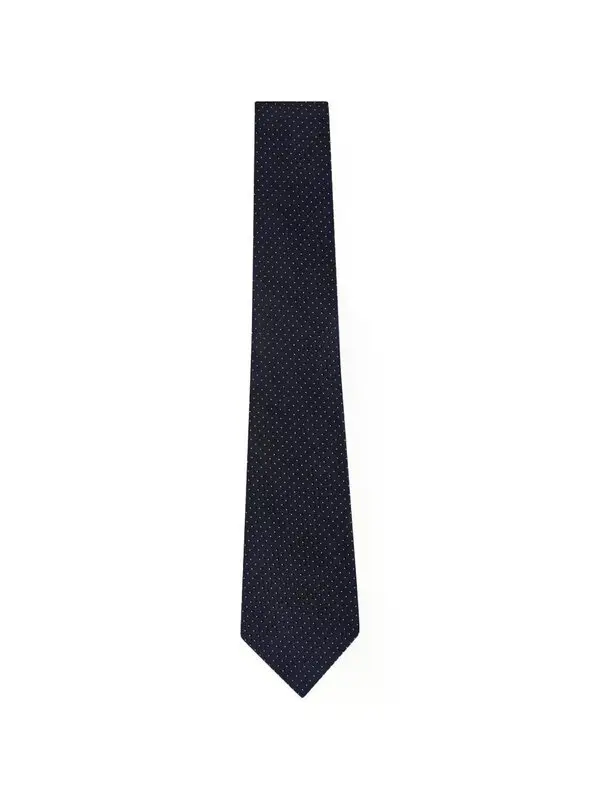 Zegna Geometric-pattern Silk Tie - Blue