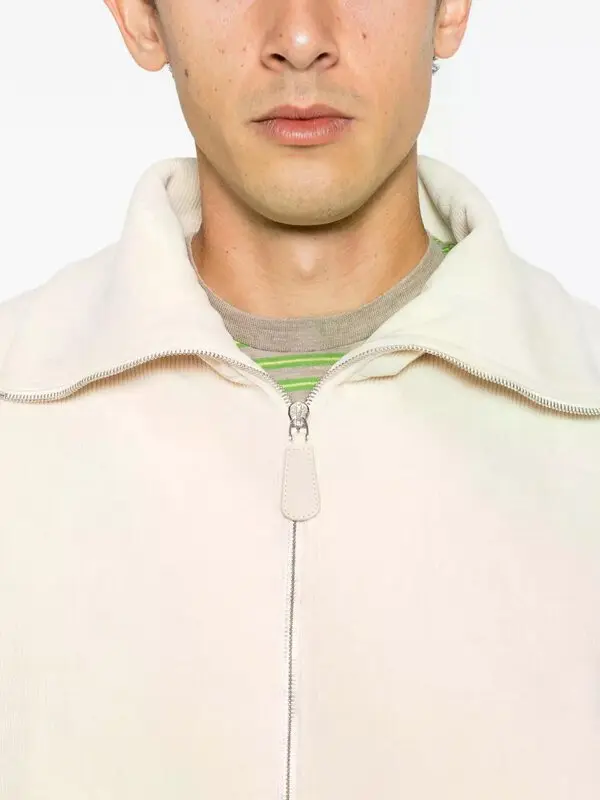 YES LONDON Zip-up Ribbed-collar Cardigan