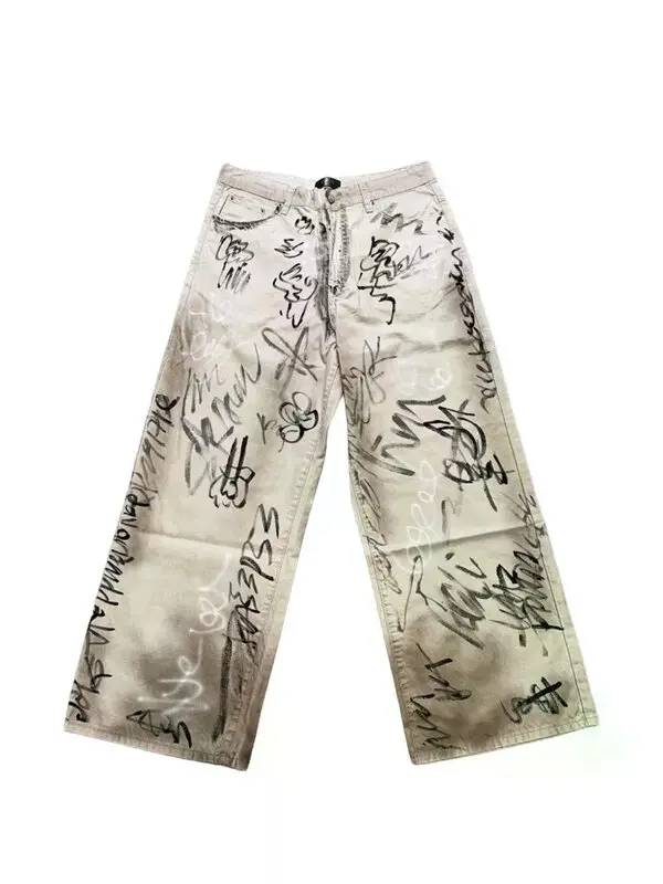 STADIUM GOODS Graffiti-print Distressed Jeans