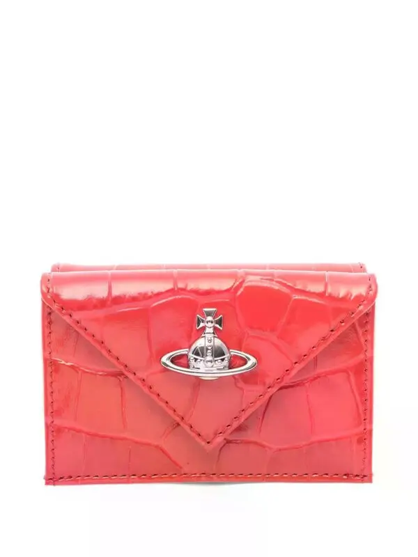 VIVIENNE WESTWOOD Crocodile-embossed Trifold Wallet