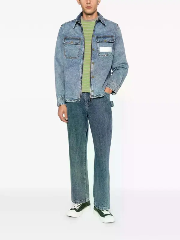 YES LONDON Zip-up Denim Shirt
