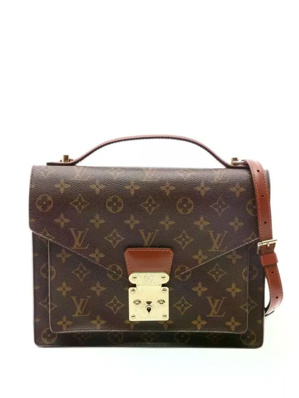 LOUIS VUITTON 2002 28 Monceau Monogram Tote Bag - Brown
