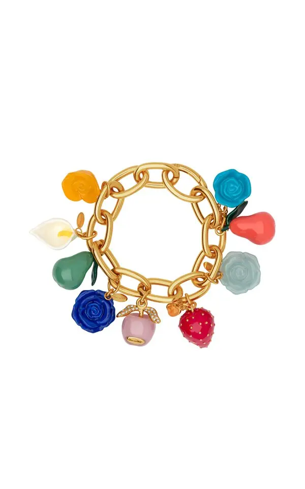 Oscar De La Renta Bouquet Charm Bracelet