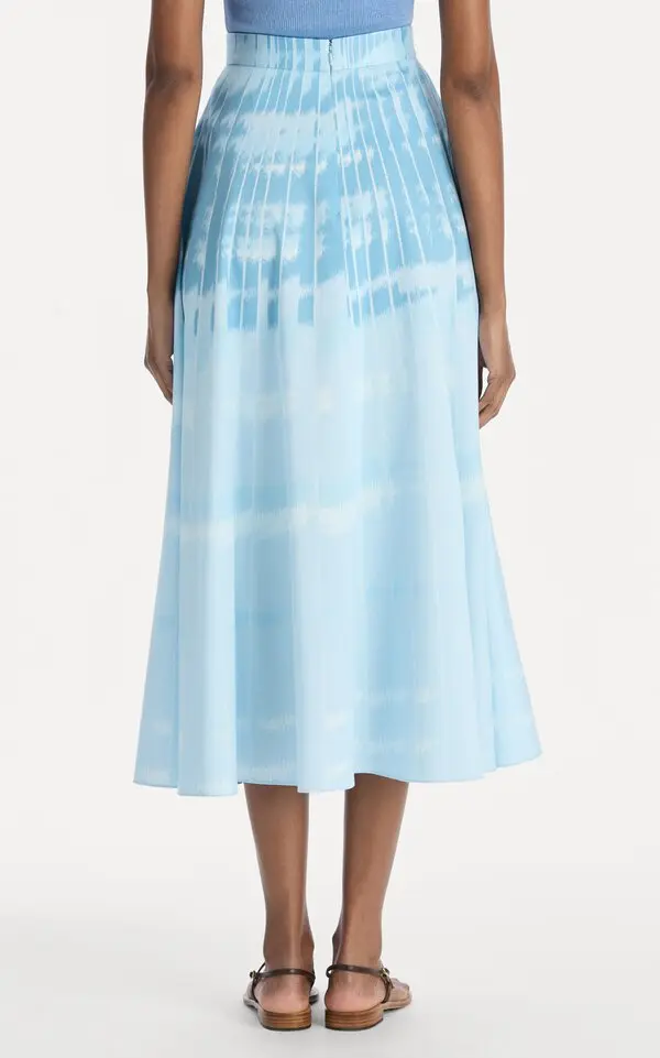 Oscar De La Renta Abstract Houndstooth Stretch-cotton Midi Skirt