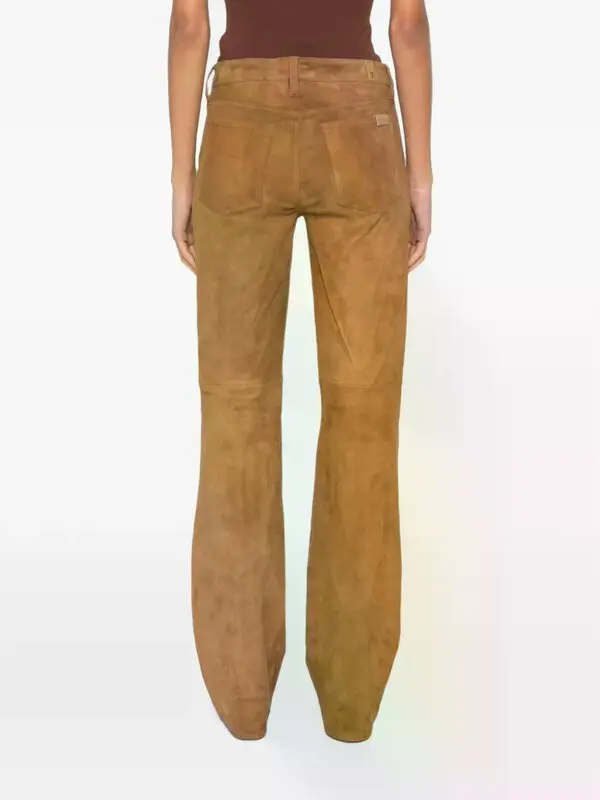7 For All Mankind Suede-finish Flared Trousers
