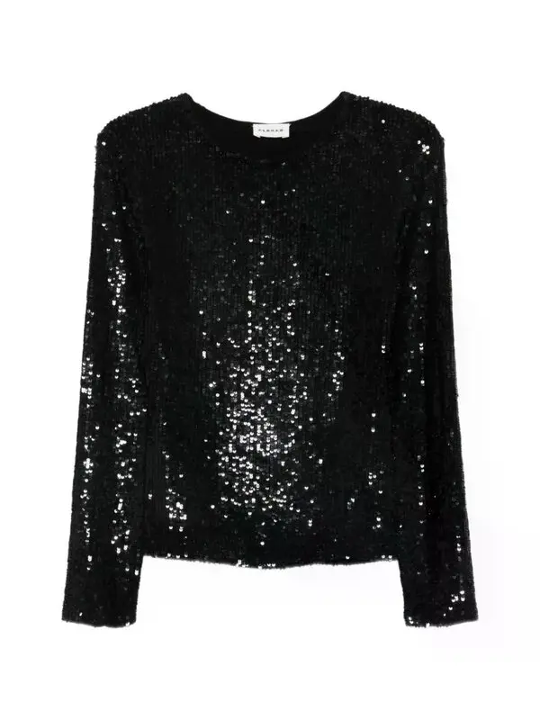 P.a.r.o.s.h Sequin-embellished Long-sleeved Blouse