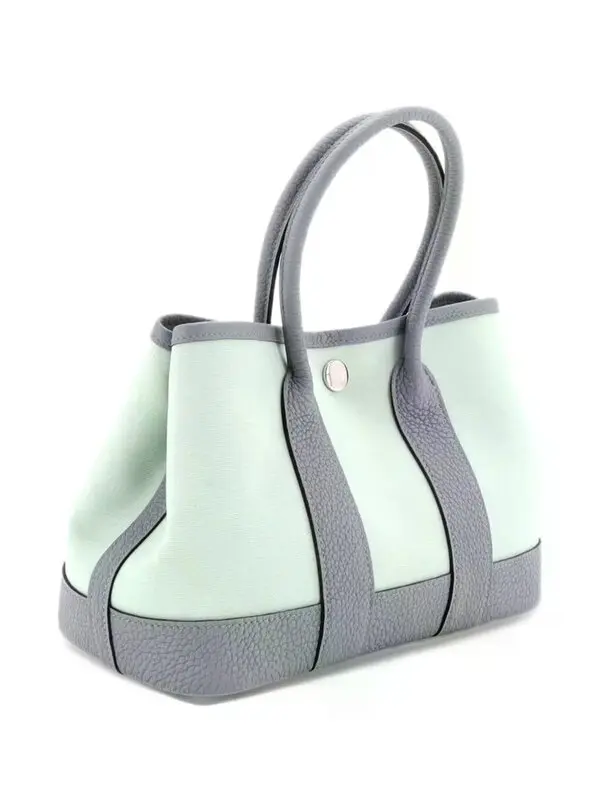 Hermès Neo Garden Toile And Leather 23 Tote Bag - Grey