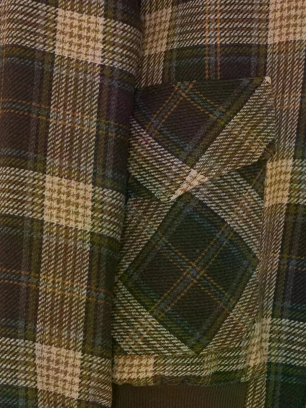 RUE DU BAC Check-pattern Bomber Jacket