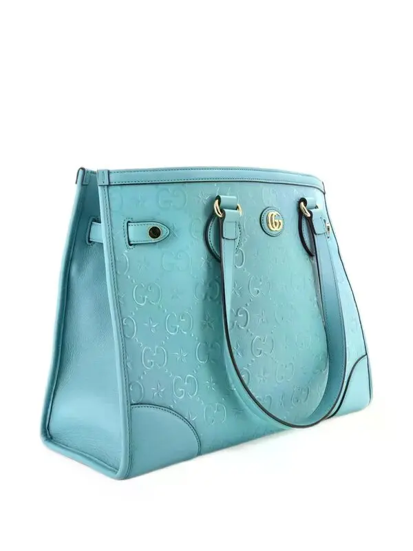 Gucci Star Gg Embossed Leather Medium Tote Bag