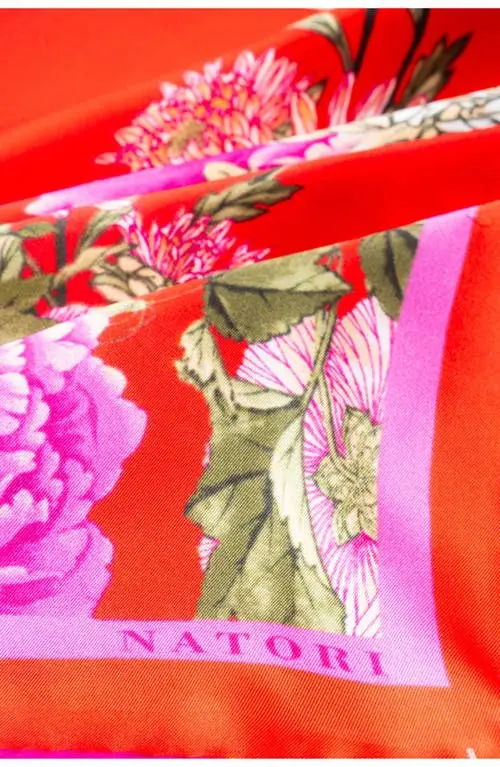 Natori Imperial Dragon Silk Scarf - Red
