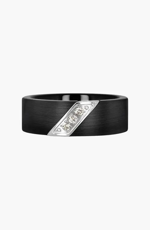 LARSON JEWELERS Liam Tungsten Carbide Diamond Wedding Band
