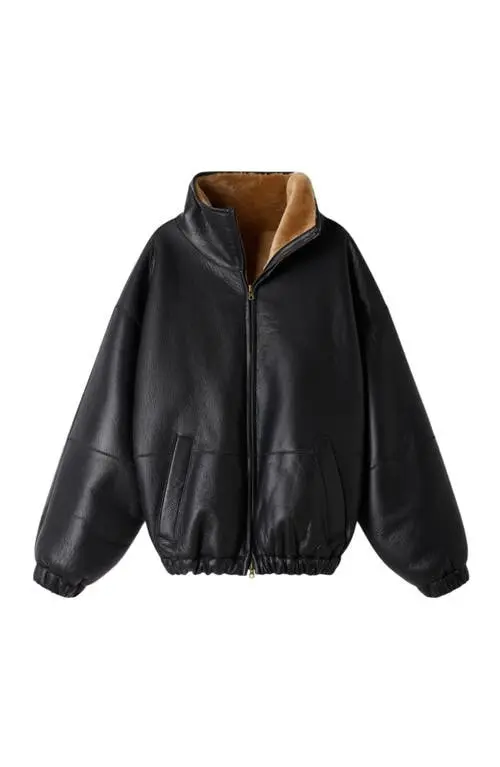 Sandro Oversized Shearling Jacket