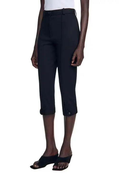 Sandro Pleated Capri Trousers