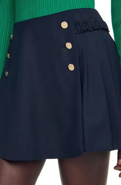 Sandro Wool Skort With Buttons