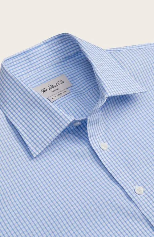 THE BLACK TUX Essential Windowpane Check Dress Shirt