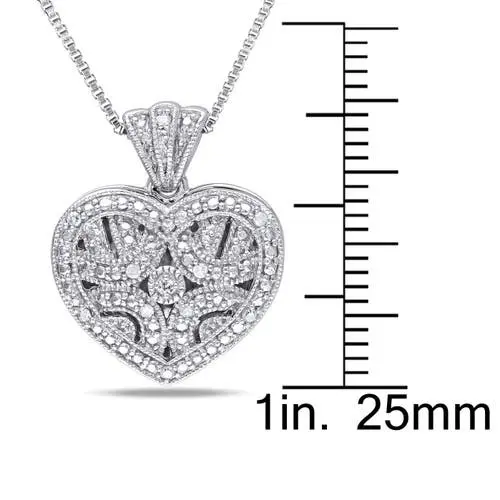 JULIANNA B. Diamond Heart Locket Pendant Necklace